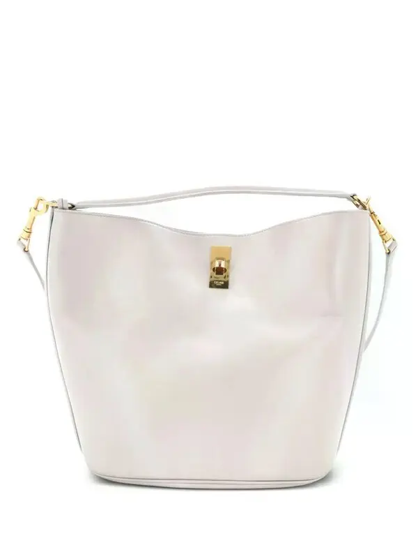 Celine 16 Bag Leather Bucket Bag - Grey