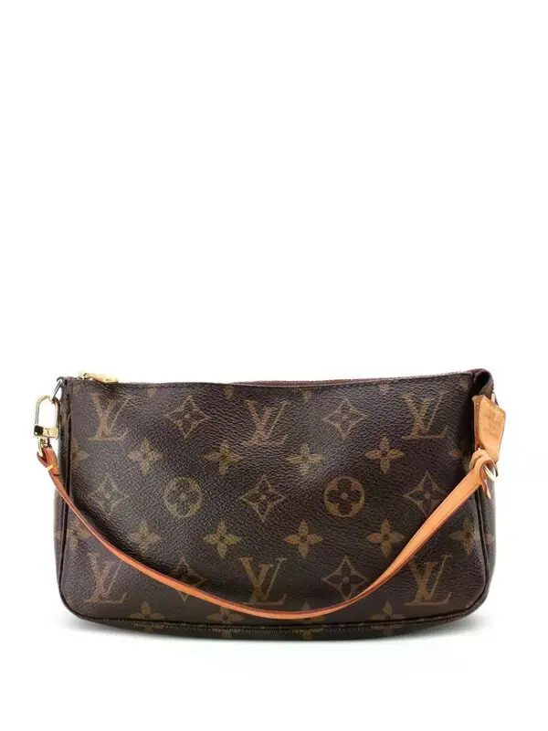 LOUIS VUITTON Pochette Accessoires Monogram Canvas Clutch Bag - Brown