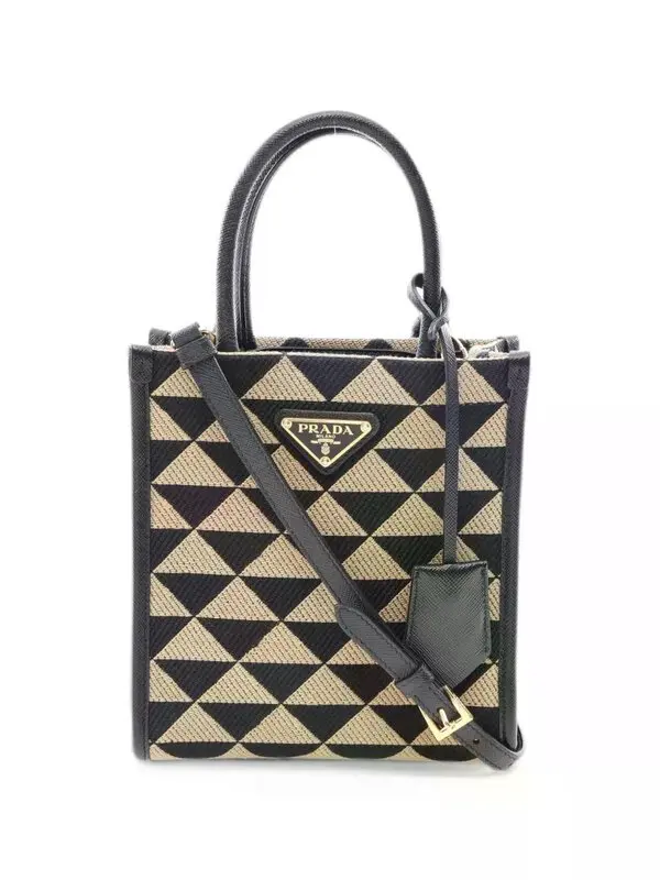Prada Mini Symbole Tote Bag - Black