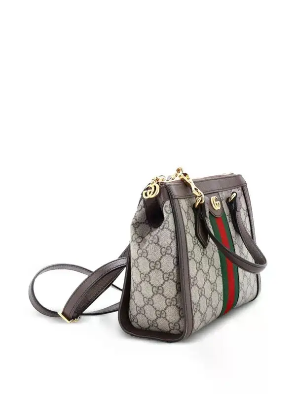 Gucci Ophidia Gg Coated Canvas Small Tote Bag - Brown