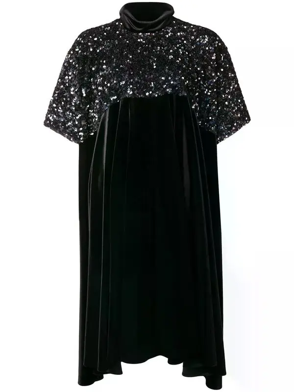 Talbot Runhof Asymmetrical Hem Sequined Dress