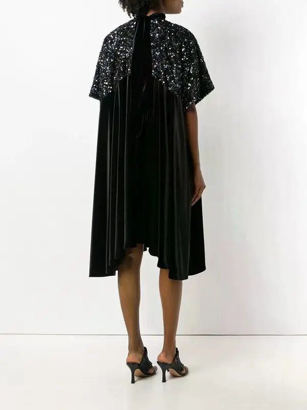 Talbot Runhof Asymmetrical Hem Sequined Dress