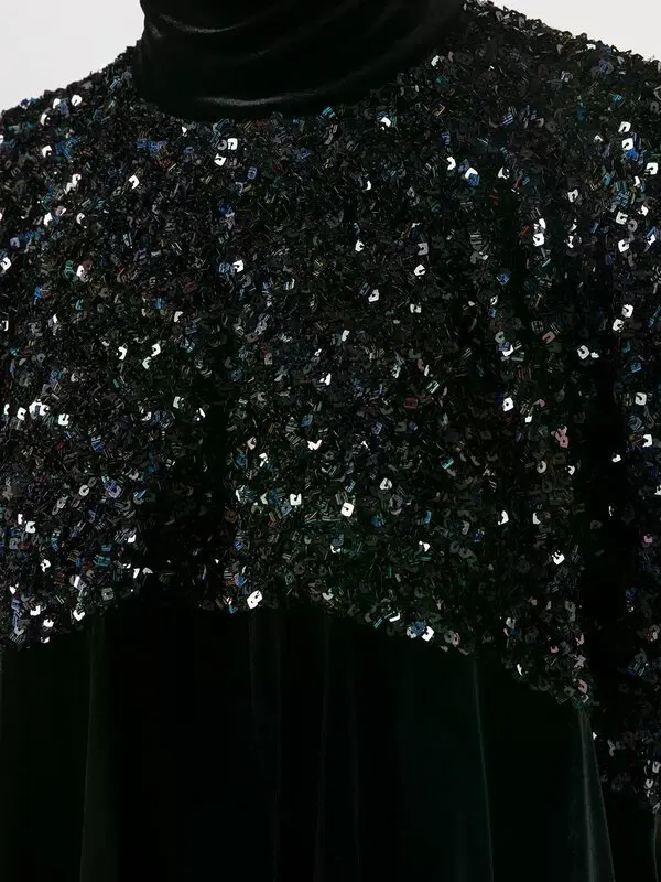 Talbot Runhof Asymmetrical Hem Sequined Dress