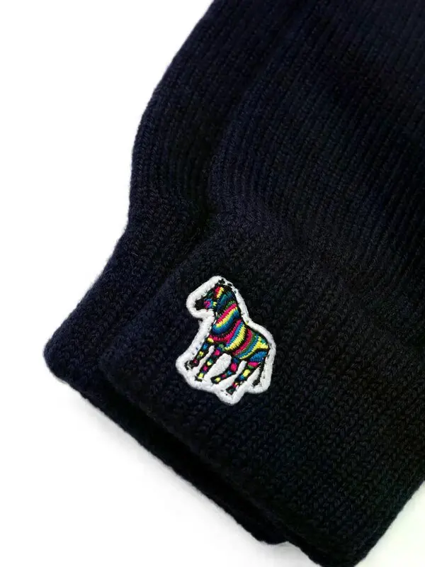 Paul Smith Zebra Patch Gloves - Blue