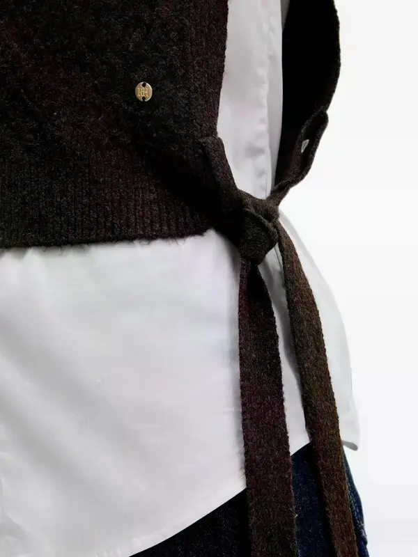 PEDRO DEL HIERRO Knitted Tie-side Vest - Brown