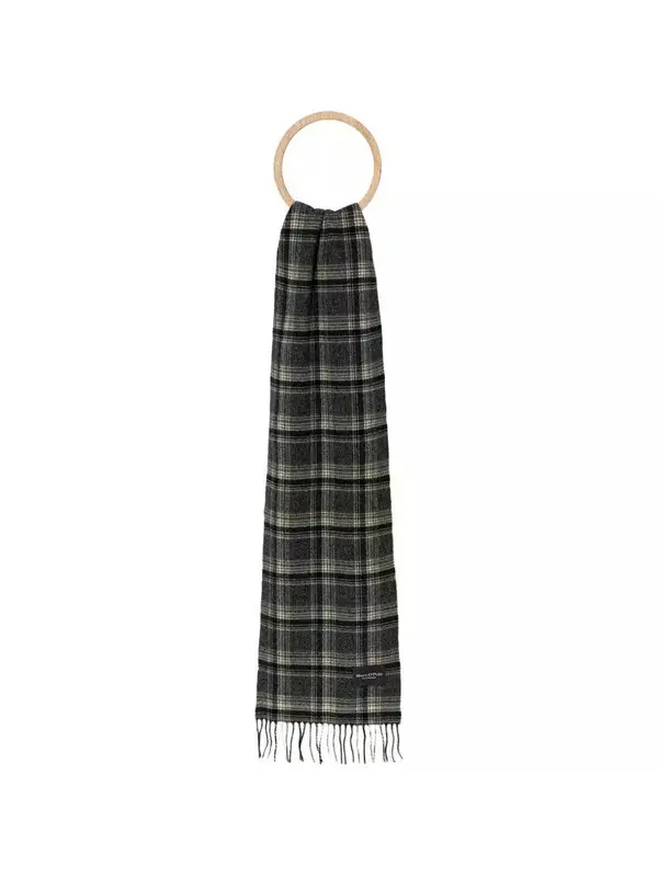 Marc O'polo Plaid Fringed Scarf - Grey