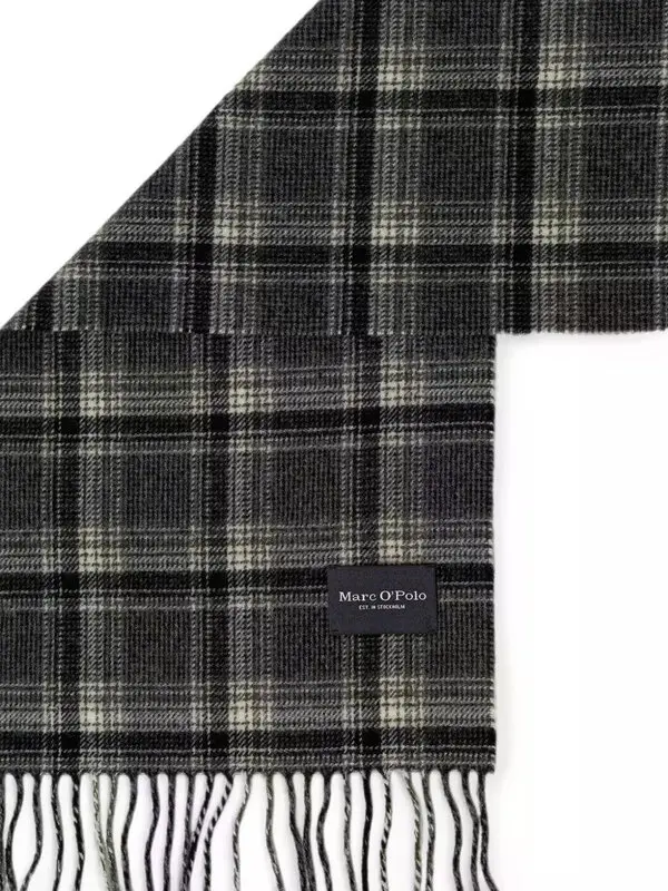 Marc O'polo Plaid Fringed Scarf
