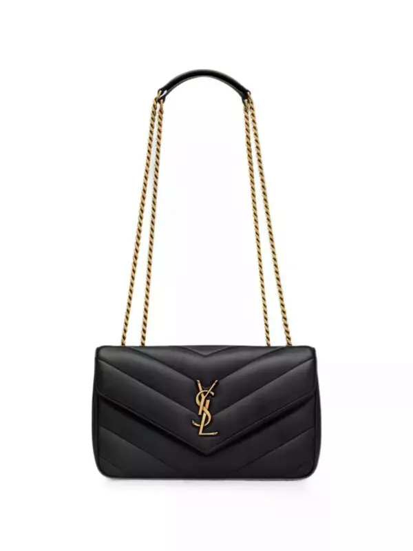 Saint Laurent Loulou Quilted Leather Shoulder Bag - Black