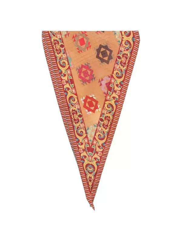 PIERRE-LOUIS MASCIA Geometric-pattern Scarf - Brown