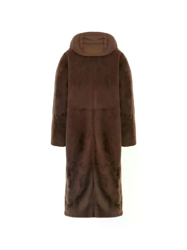 MOORER Hooded Double-breasted Coat
