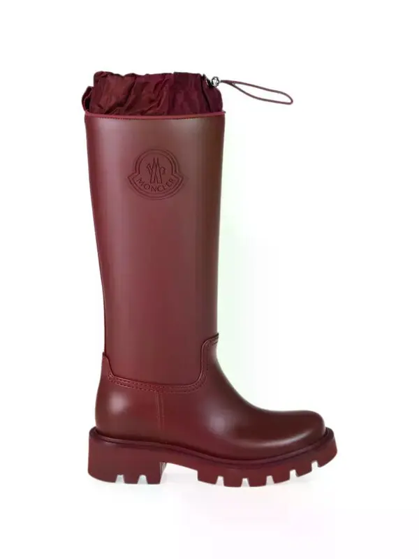 Moncler Logo-patch Drawstring Boots - Red