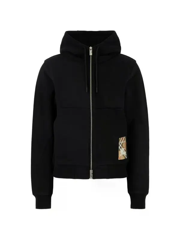 Burberry Zip-up Hoodie With Logo Patch