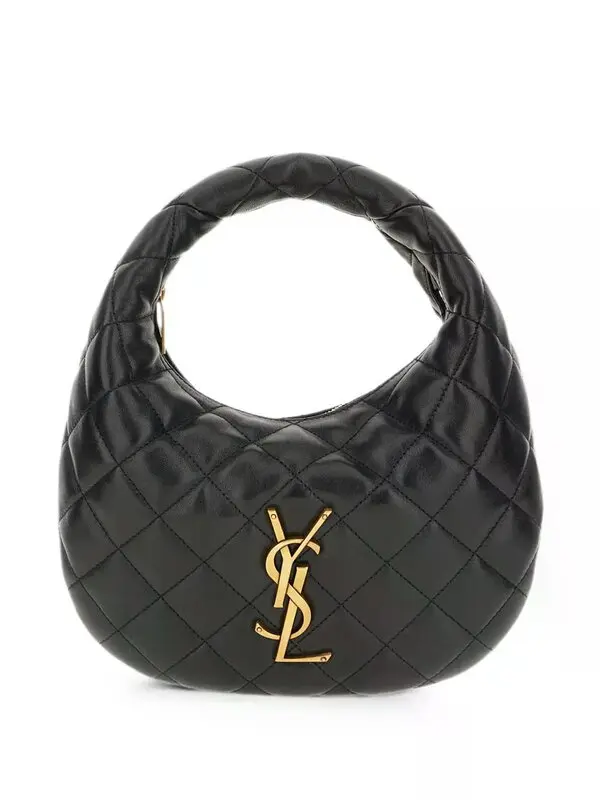 Saint Laurent Quilted Leather Shoulder Bag With Gold-tone Hardware - Black