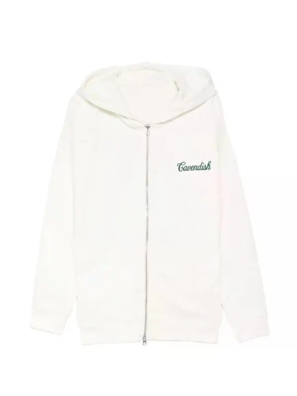 CAVENDISH Logo Embroidered Zip-up Hoodie