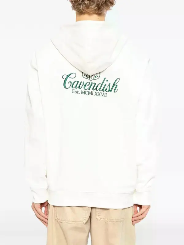 CAVENDISH Logo Embroidered Zip-up Hoodie