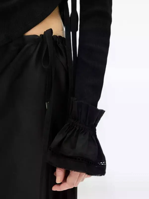 ANN DEMEULEMEESTER Cotton Ruffled Cuffs Top