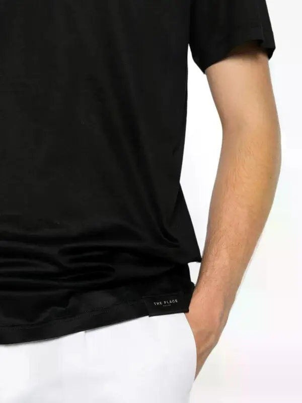 LOW BRAND Logo-patch T-shirt - Black