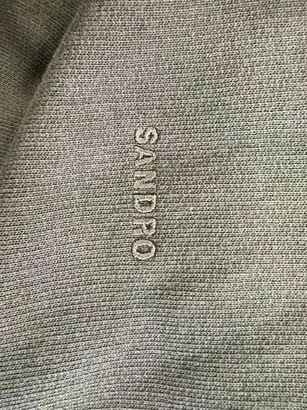 Sandro Logo Embroidered Zip-up Hoodie