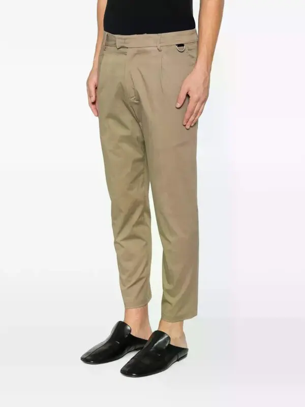 LOW BRAND D-ring Detail Pleated Trousers