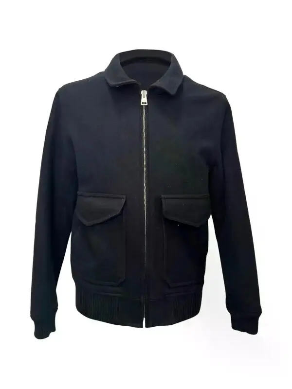 Sandro Zip-up Patch Pockets Jacket - Black