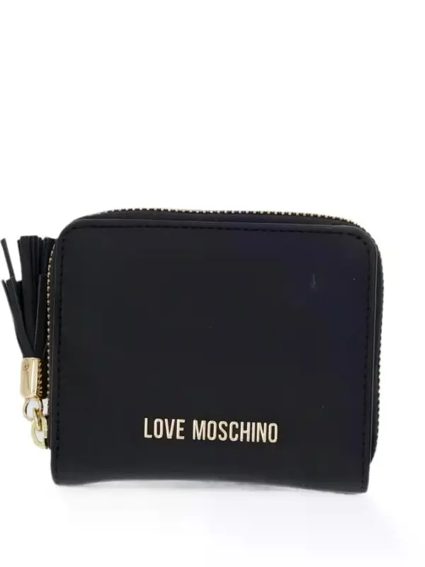 Moschino Logo-plaque Tassel-detail Wallet - Black