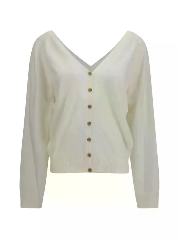 LISA YANG Jiani Cashmere V-neck Cardigan - White