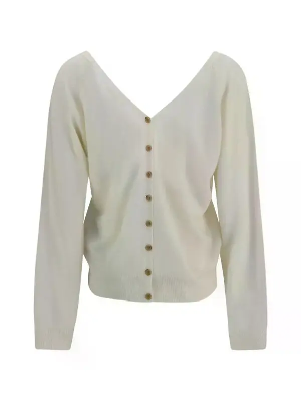 LISA YANG Jiani Cashmere V-neck Cardigan - White