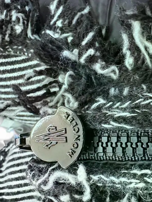 Moncler Tweed Print Down Jacket
