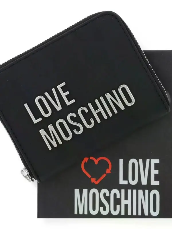 Moschino Logo-plaque Zip Wallet