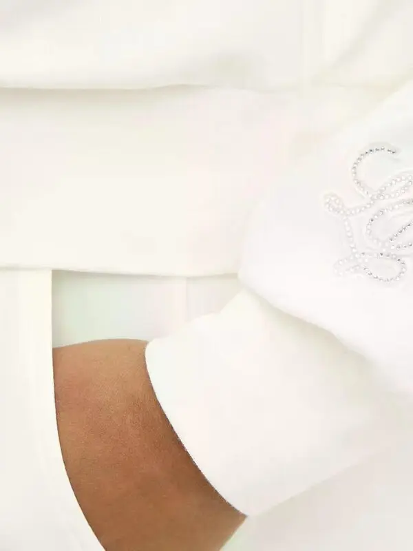 Liu Jo Logo Embroidered V-neck Sweatshirt