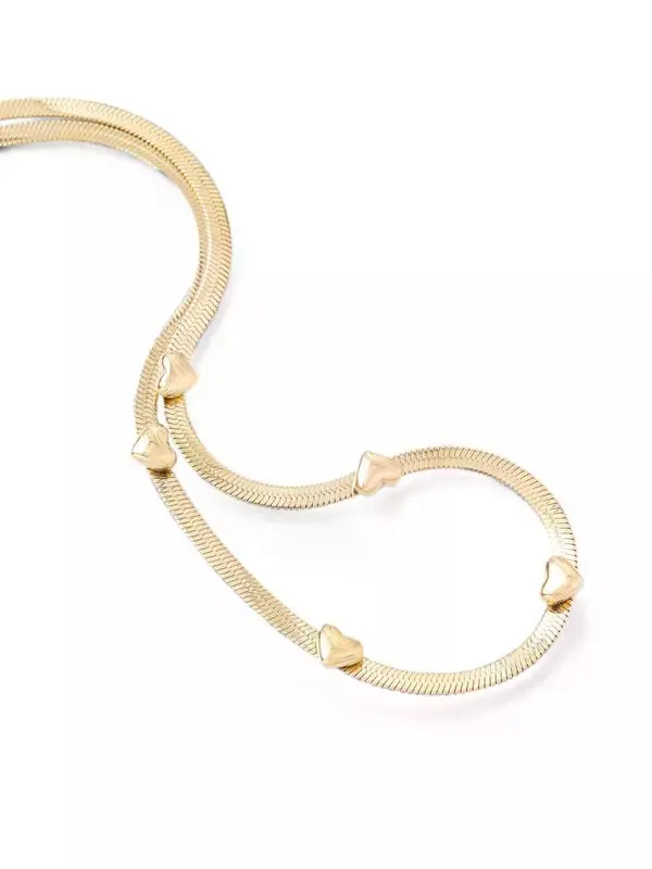 Liu Jo Tone Heart Motif Snake-chain Necklace