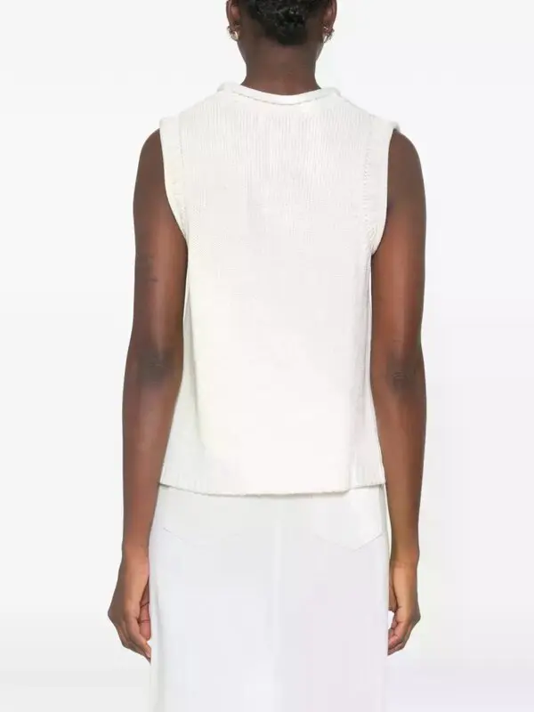 Loulou De Saison Effy Sleeveless Vest - White