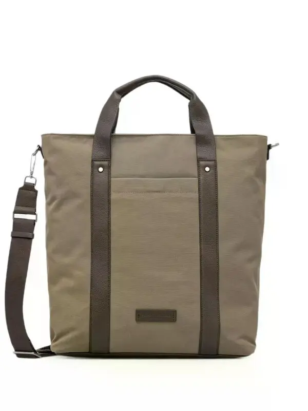 Marc O'polo Tote Bag With Leather Trim - Brown