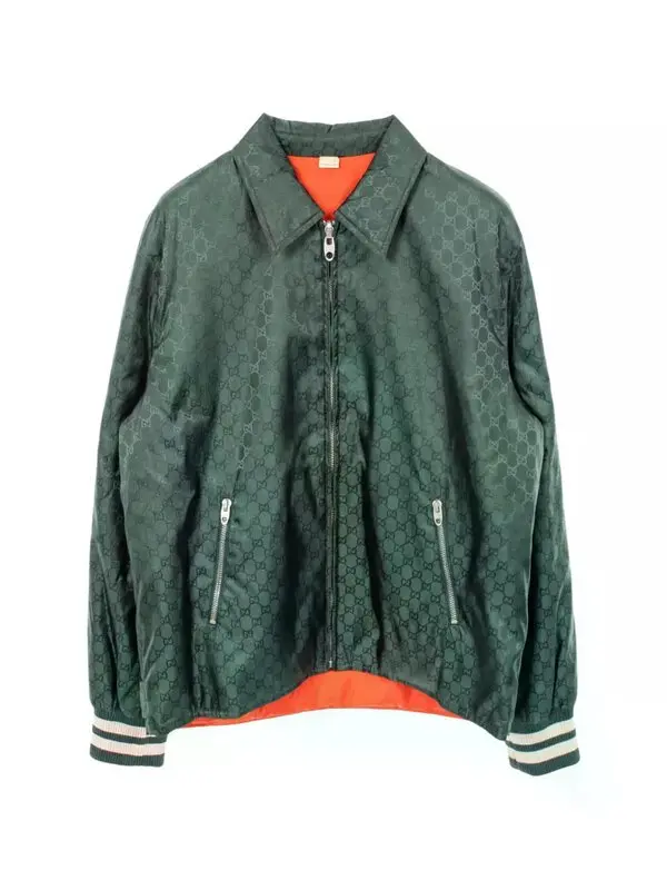 Gucci Gg Supreme Reversible Jacket - Green