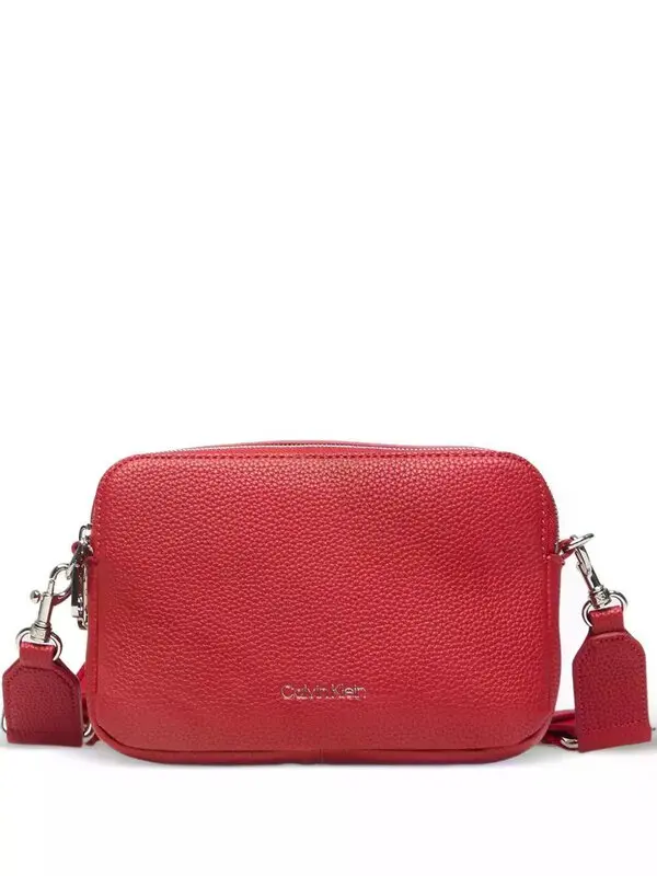 Calvin Klein Crossbody Bag With Logo Strap - Red