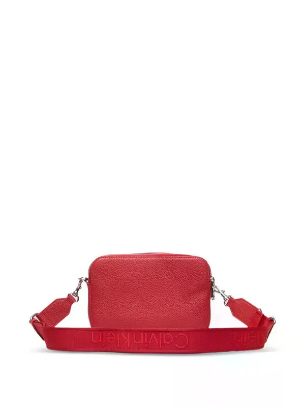 Calvin Klein Crossbody Bag With Logo Strap - Red