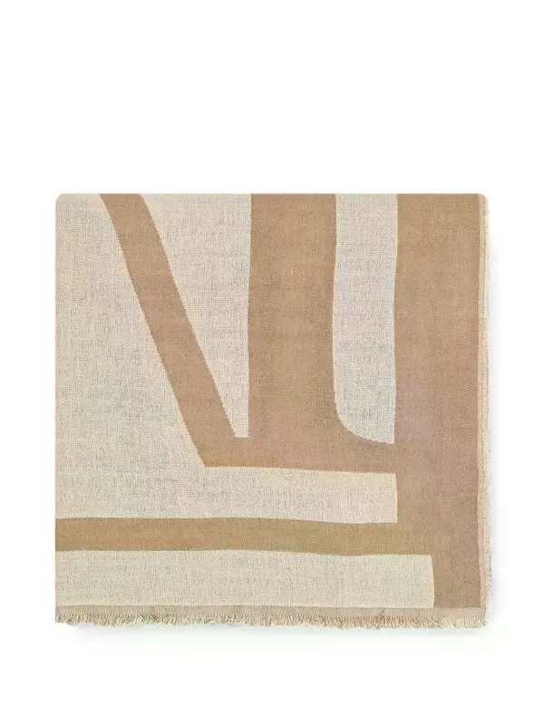 Marc O'polo Logo-print Frayed Scarf - Neutrals
