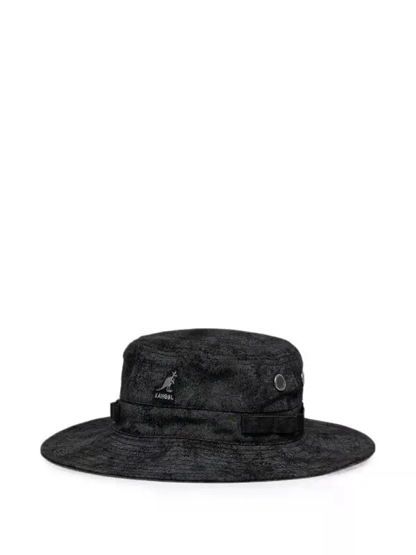 KANGOL Logo Detail Bucket Hat - Black