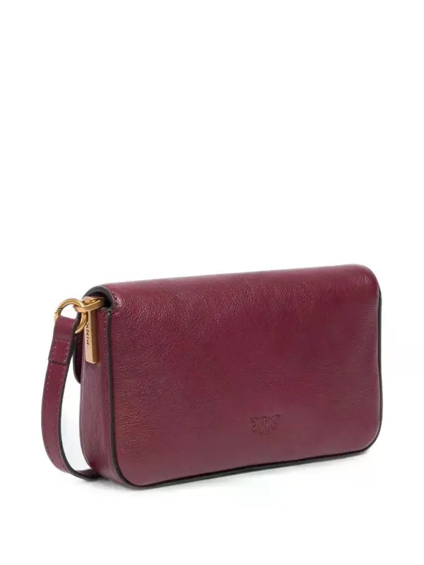Pinko Love Birds Leather Shoulder Bag - Red