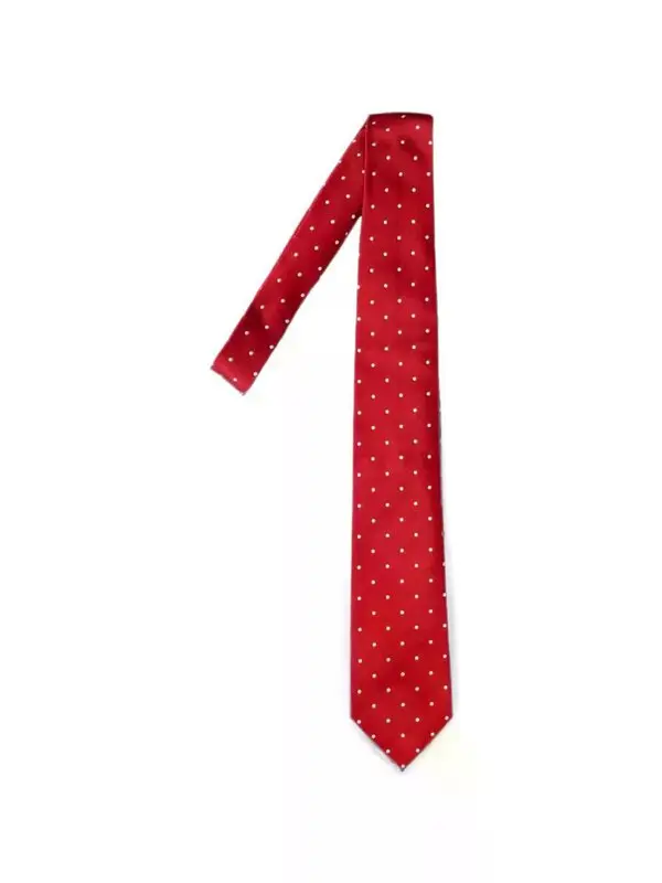 TOM FORD Polka-dot Neck Tie - Red