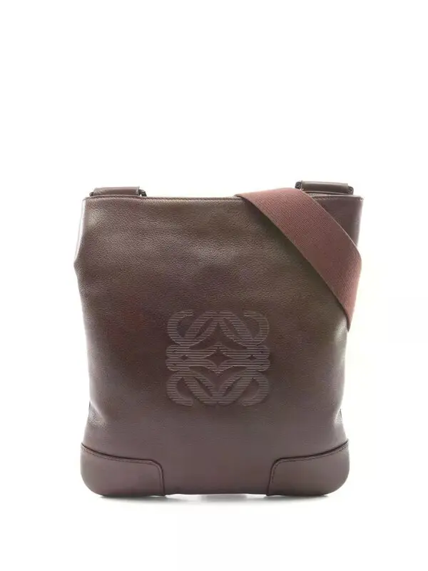 Loewe Anagram Embossed Shoulder Bag - Brown