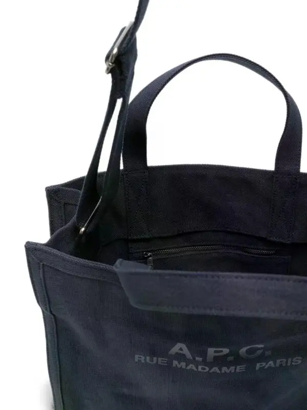 A.p.c. Logo Print Tote Bag - Neutrals