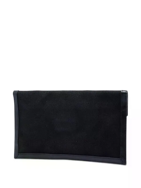 Saint Laurent Canvas Monogram Uptown Pouch Clutch Bag - Black