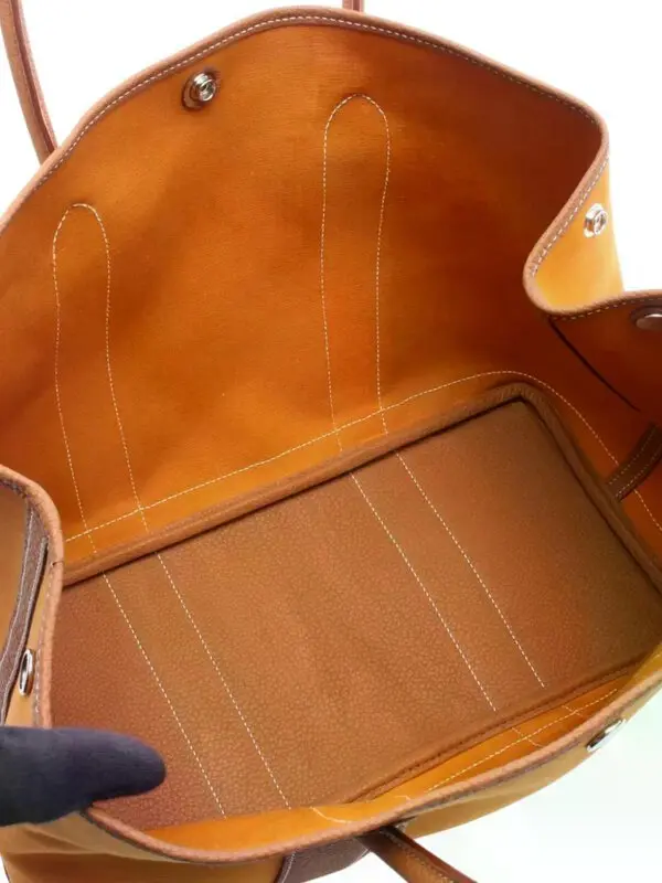 Hermès Garden Party 36 Tote Bag In Toile And Negonda Leather - Orange