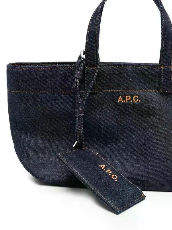 A.p.c. Small Le Drummer Denim Tote Bag - Blue