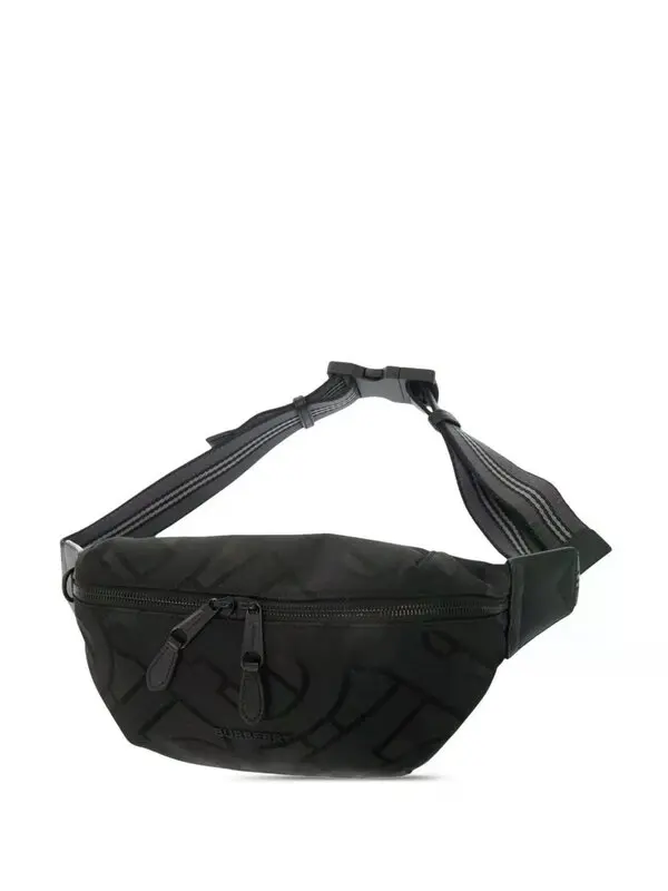 Burberry Tb Monogram Nylon Sonny Belt Bag - Black