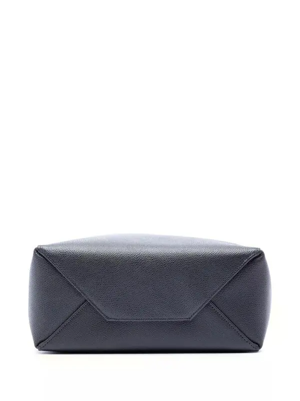 Celine Grained Calfskin Vertical Cabas Tote Satchel - Grey