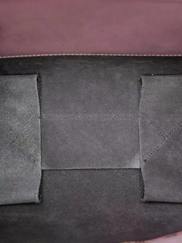 Celine Grained Calfskin Vertical Cabas Tote Satchel - Grey