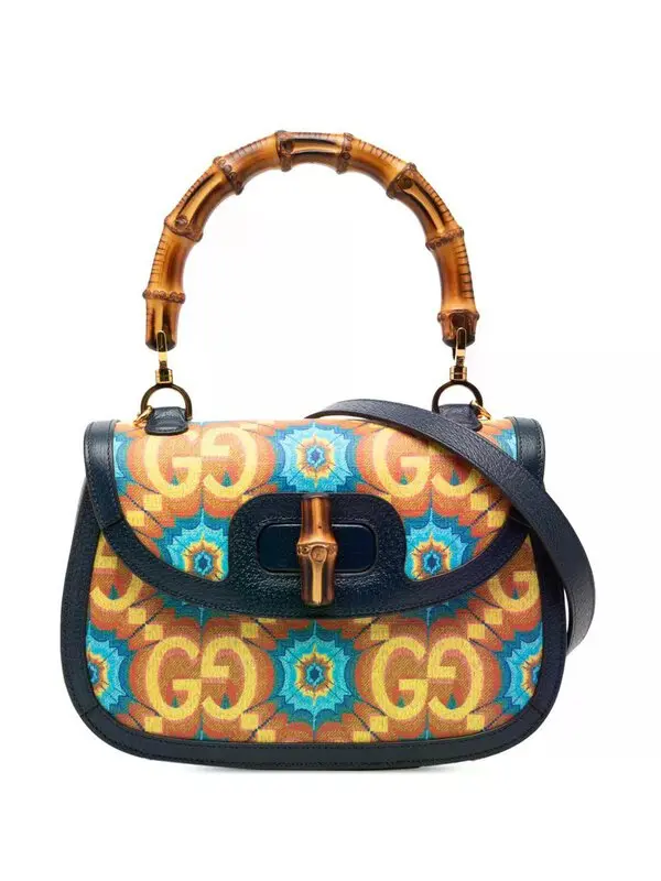 Gucci 1947 Bamboo Top Handle Bag - Blue