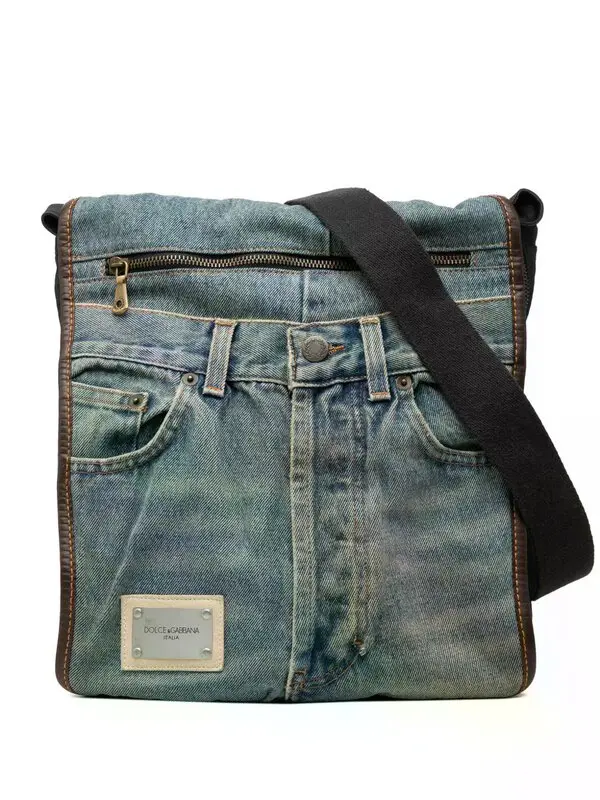 Dolce & Gabbana Denim Messenger Bag - Blue